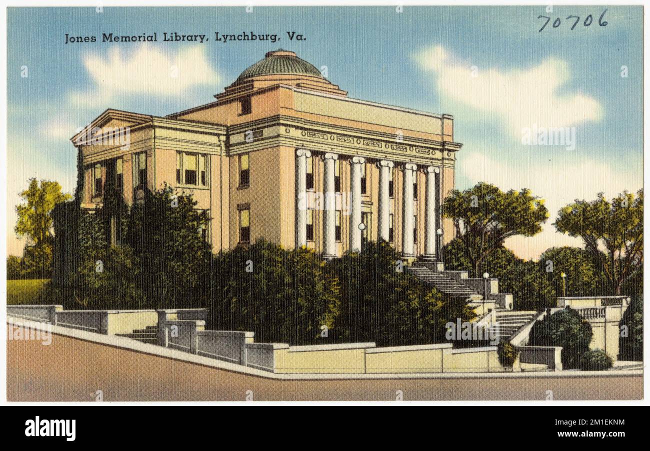 Jones Memorial Library, Lynchburg, Va. , Public libraries, Tichnor ...