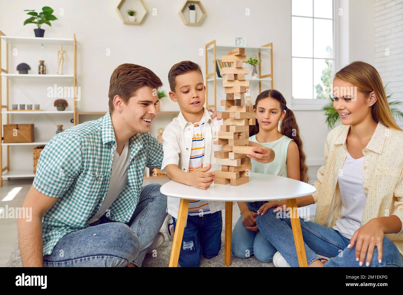 Children playing home inside hi-res stock photography and images - Alamy