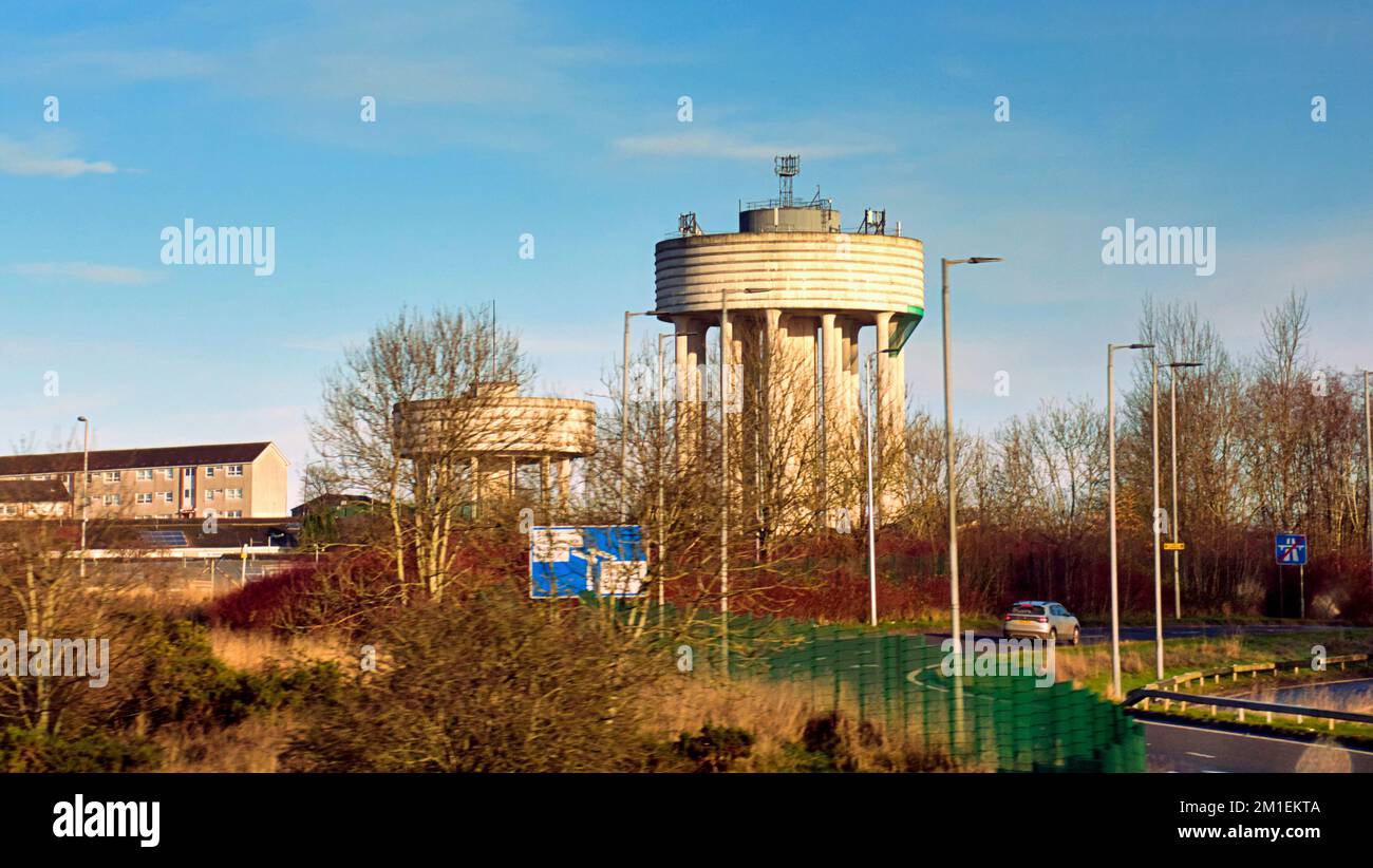 Cranhill water tower, at the junction of Stepps Road and Bellrock Road ...