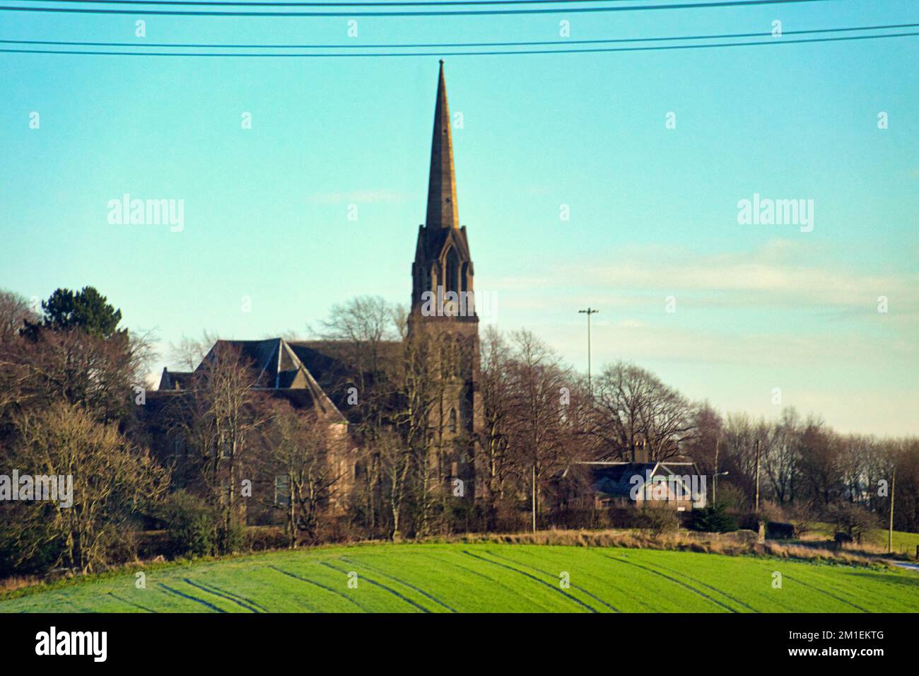 KIRK O’ Shotts from the m8 Stock Photo - Alamy