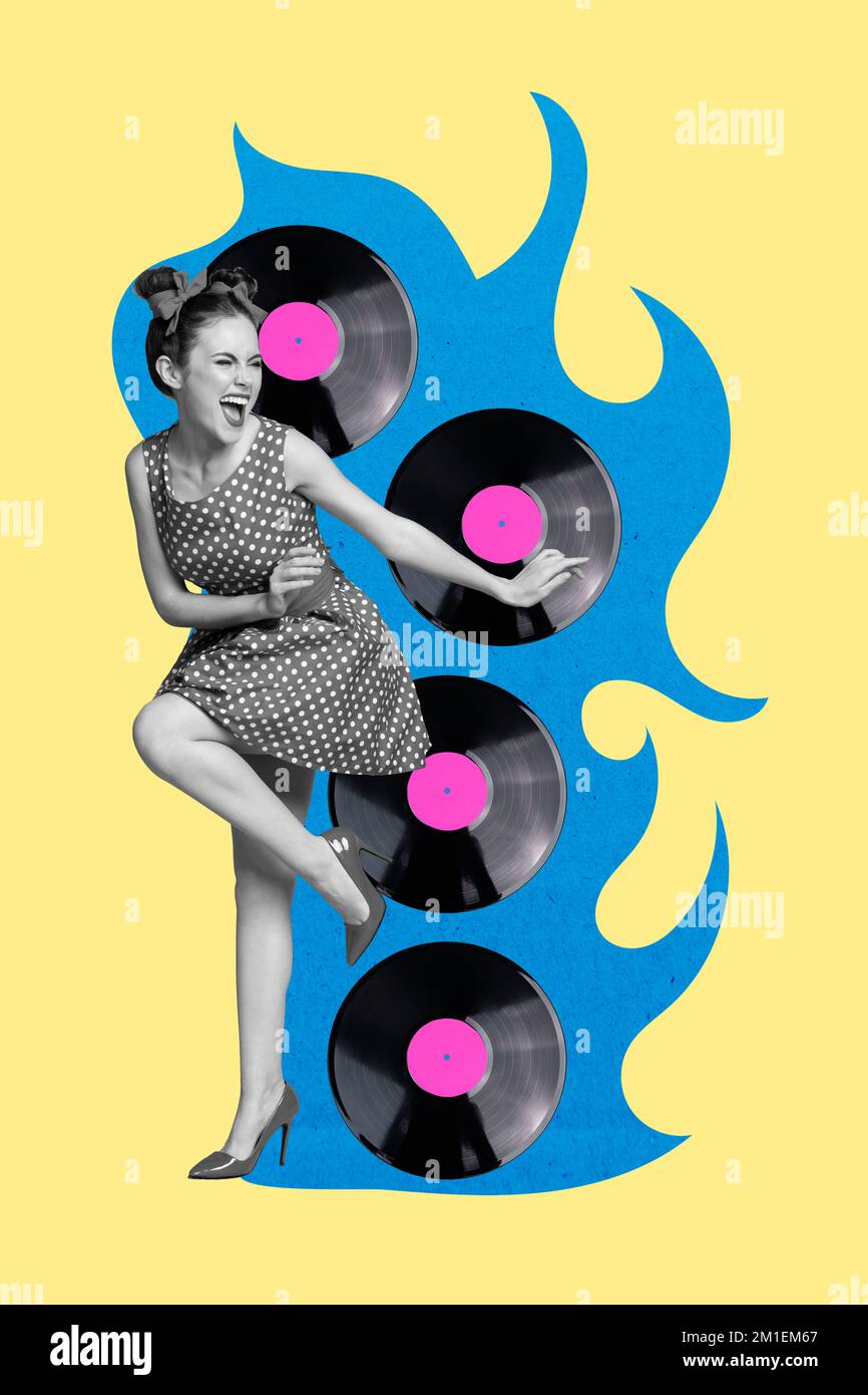 Creative photo 3d collage artwork postcard poster picture of crazy ...