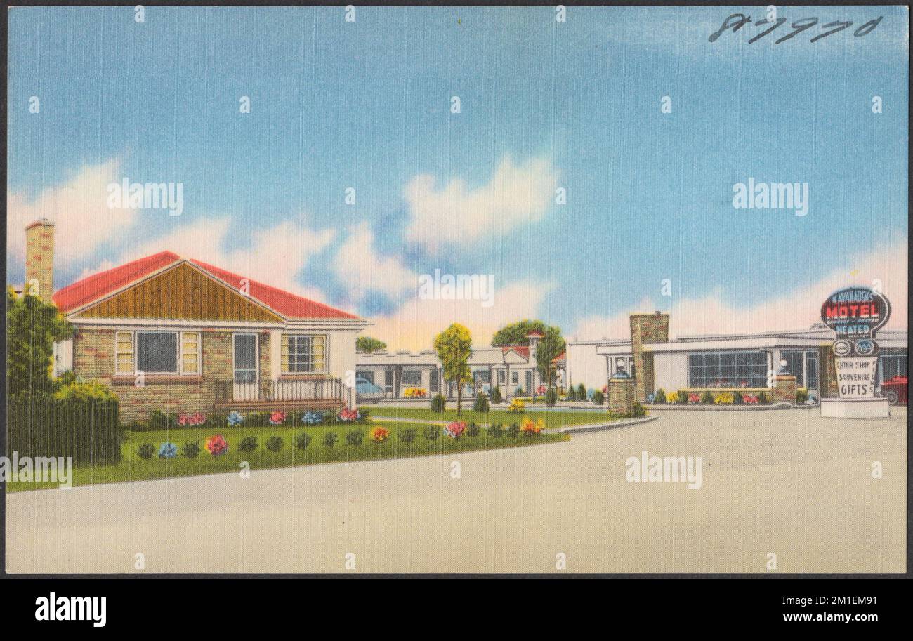 Kavanaugh's Motel , Motels, Tichnor Brothers Collection, postcards of ...