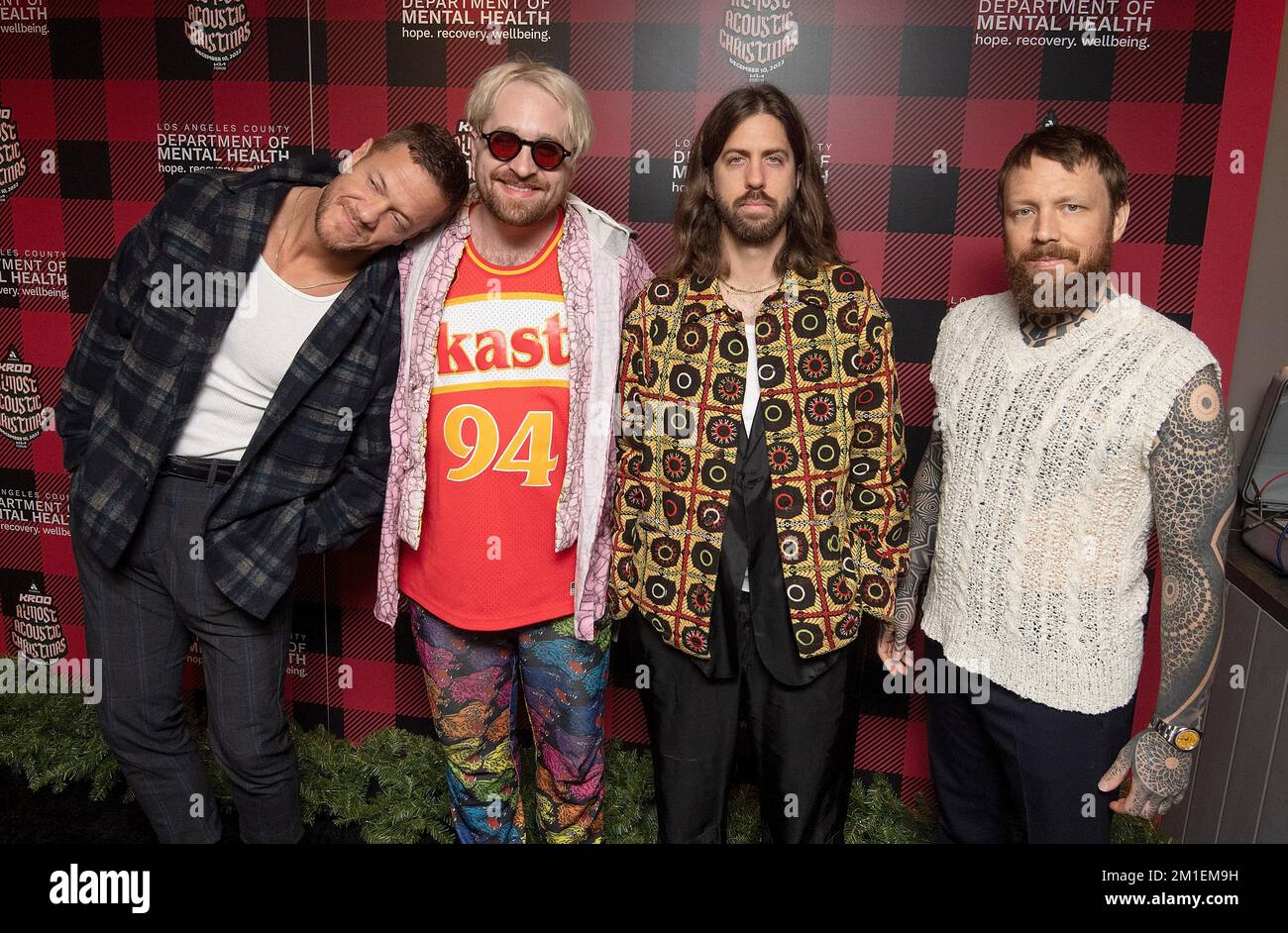 Dan Reynolds, Daniel Platzman, Wayne Sermon, Ben McKee of Imagine ...