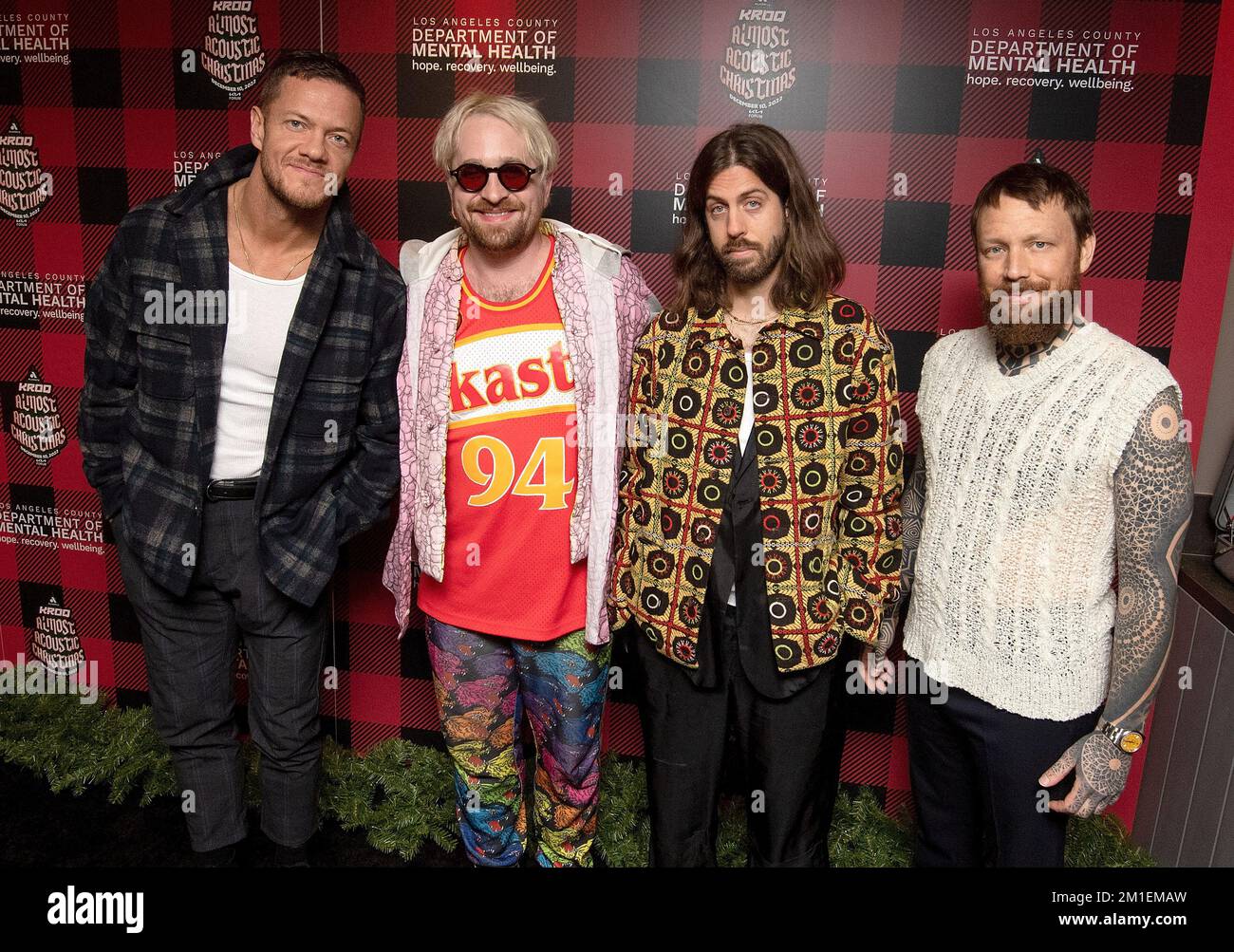 Dan Reynolds, Daniel Platzman, Wayne Sermon, Ben McKee of Imagine ...