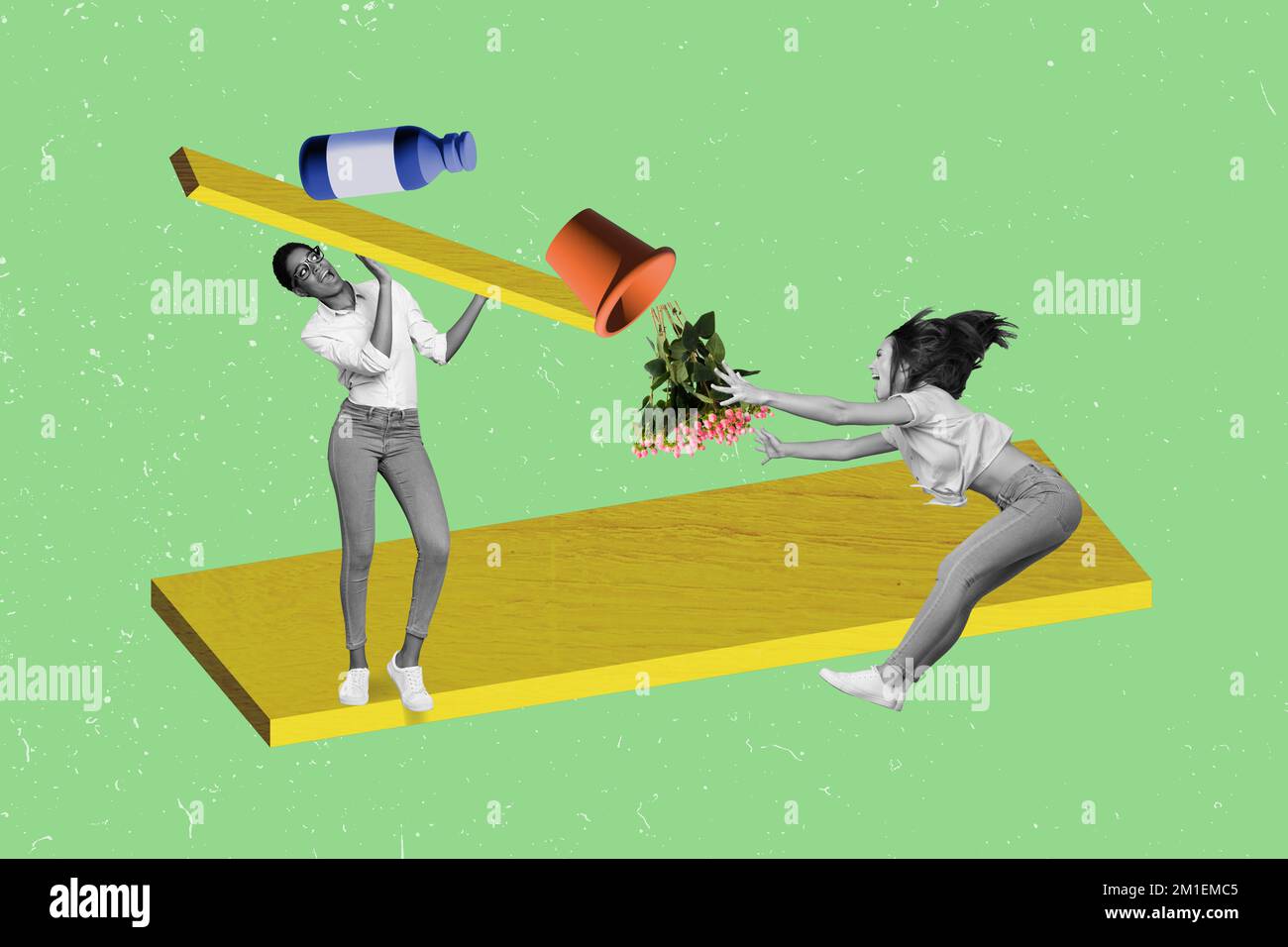 Creative photo 3d collage artwork postcard poster picture of funny ...