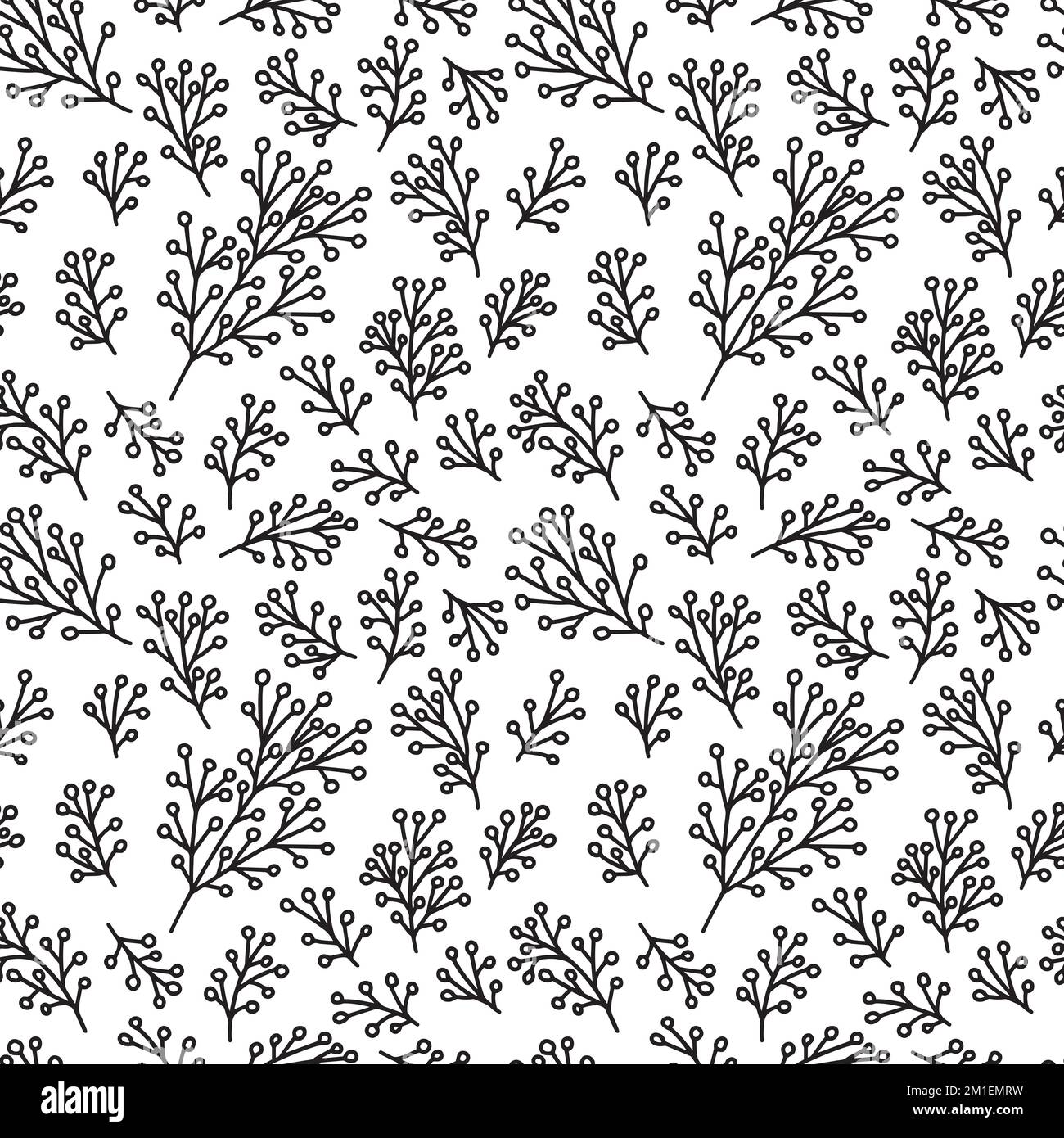 Hand drawn mistletoe vector pattern Stock Vector Image & Art - Alamy