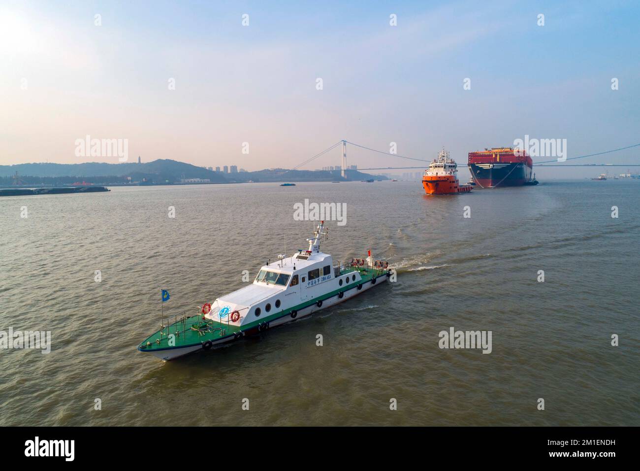 TAIZHOU, CHINA - DECEMBER 12, 2022 - Escorted by 21 sea patrol boats ...