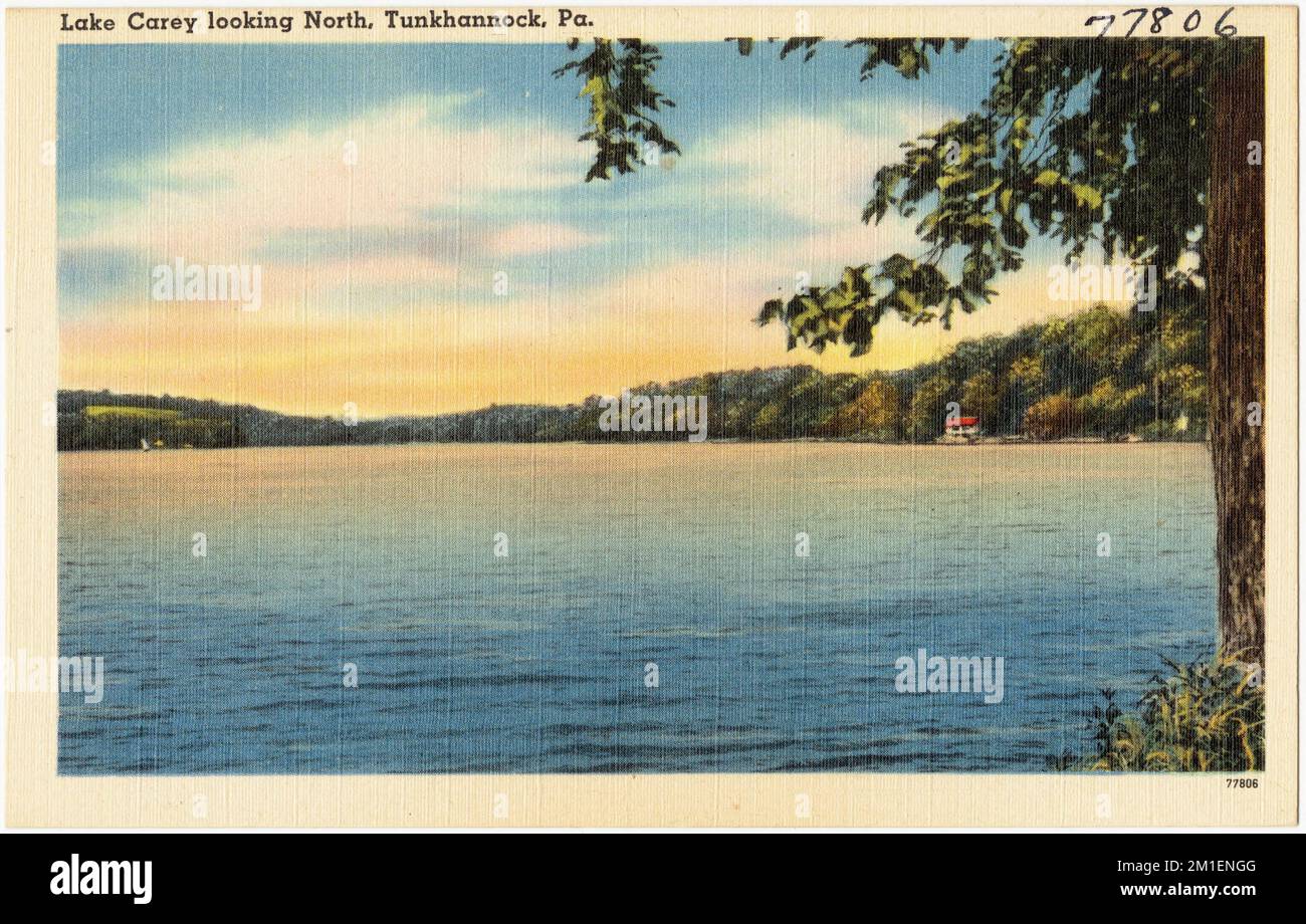 Lake Carey looking north, Tunkhannock, Pa. , Lakes & ponds, Tichnor ...