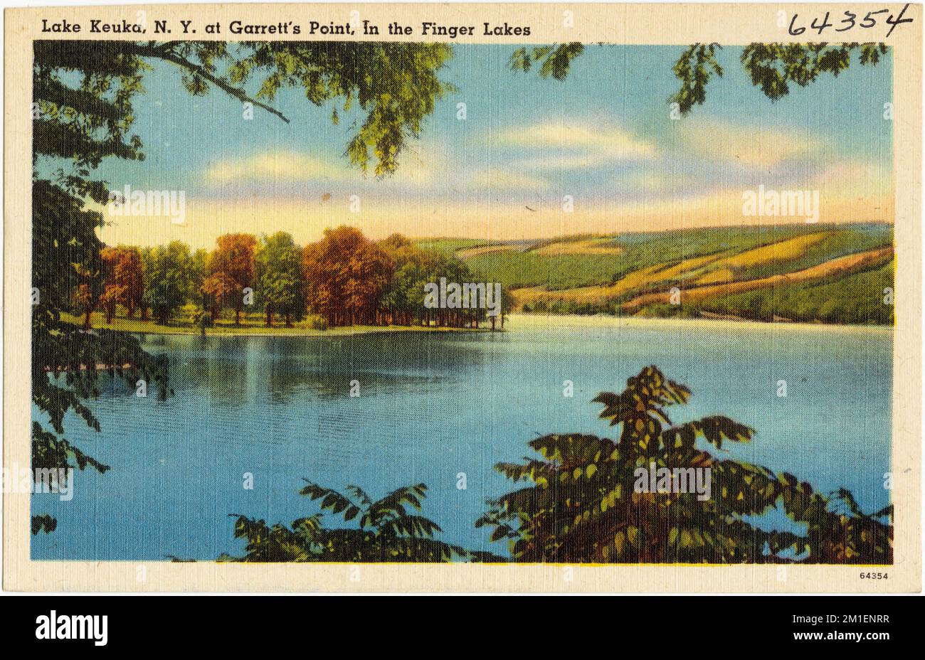 Lake Keuka, N. Y. at Garrett's Point, in the Finger Lakes , Lakes ...