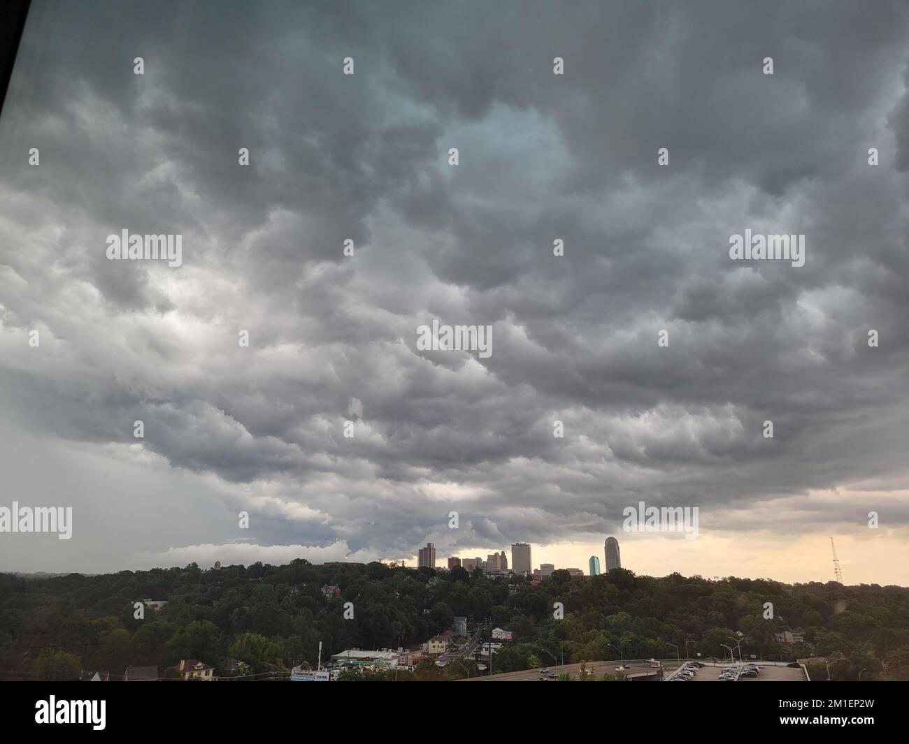 Huge storm rolling in to the big city Stock Photo - Alamy
