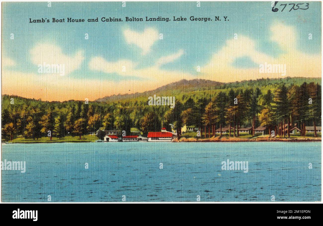Lamb's boat house and cabins, Bolton Landing, Lake George, N. Y ...