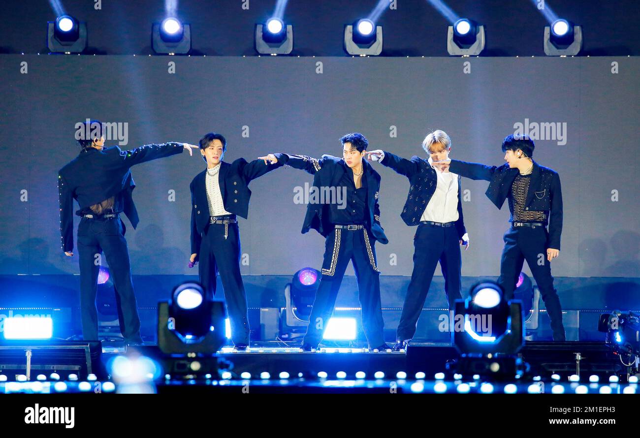 Monsta X, Oct 7, 2022 : K-pop boy group Monsta X performs during the-K ...