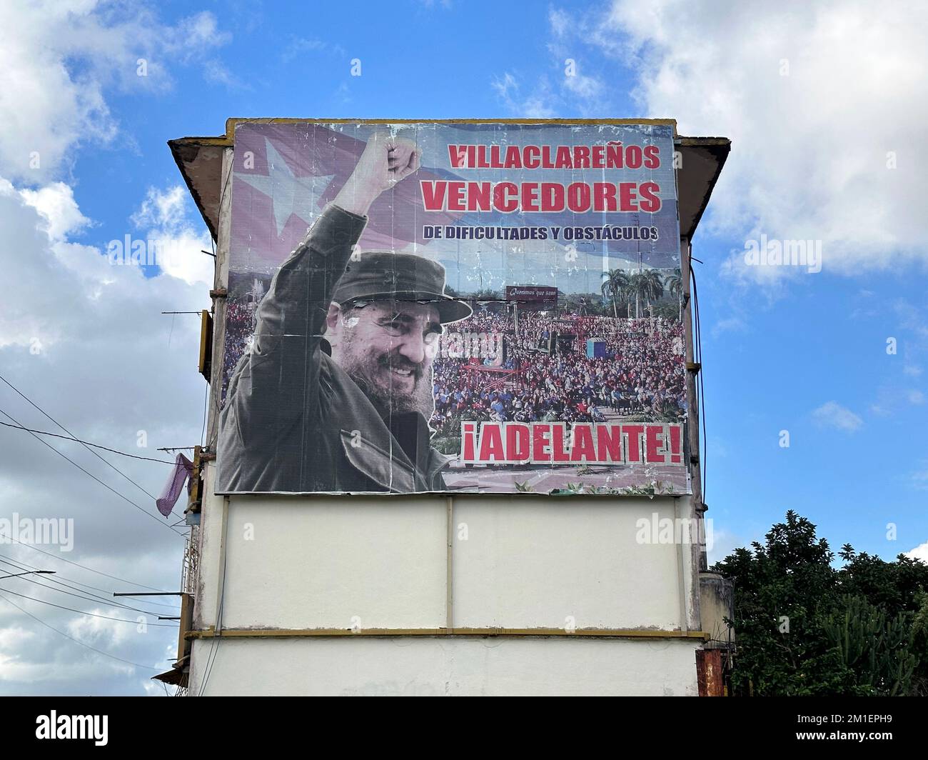 Weathered Cuban propaganda sign, Santa Clara, Villa Clara Stock Photo ...