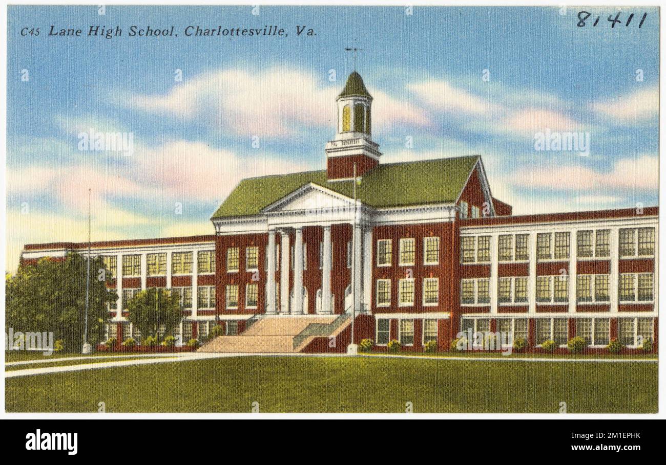 Lane High School, Charlottesville, Va. , Schools, Tichnor Brothers ...