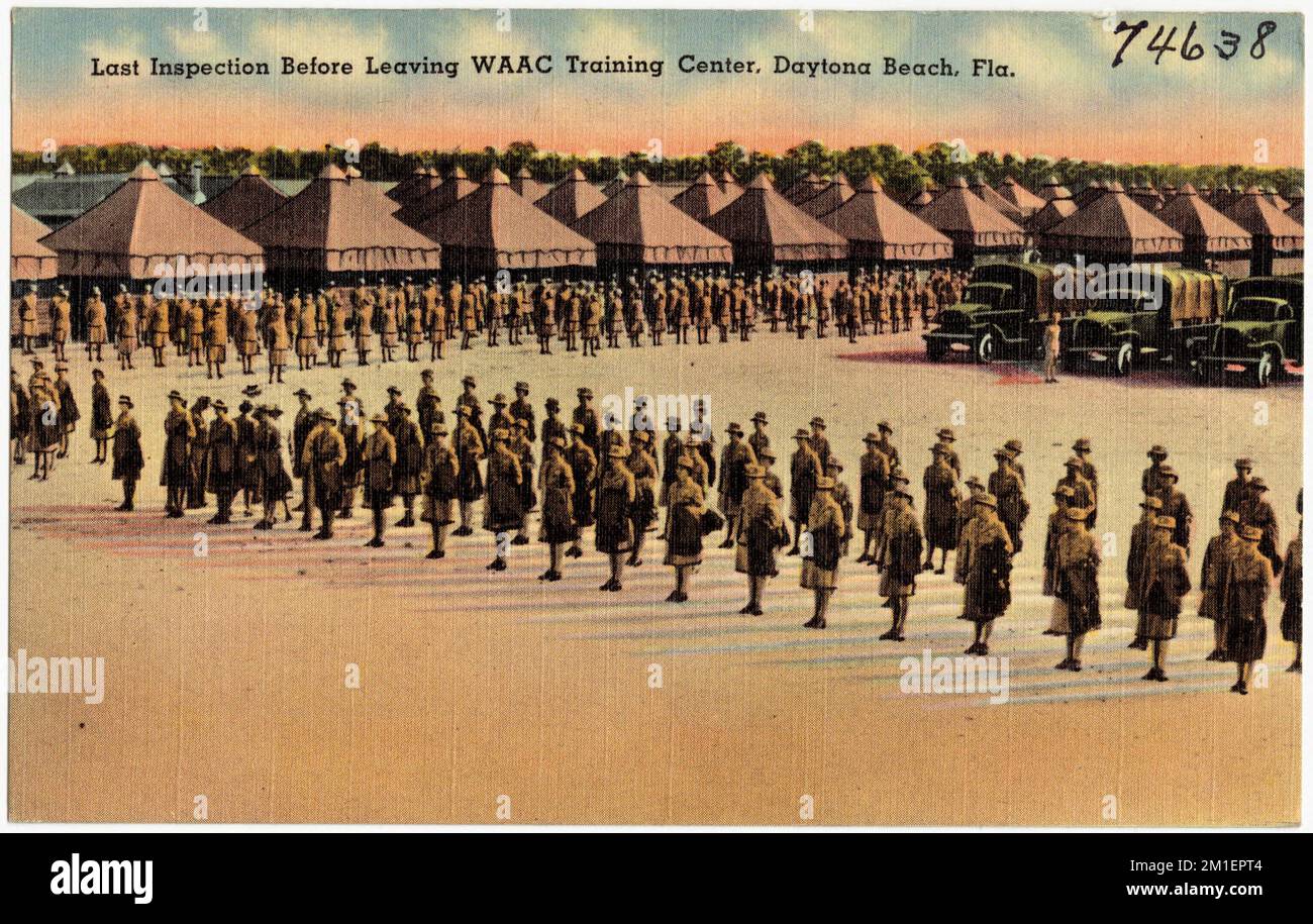 Last inspection before leaving WAAC training center, Daytona Beach ...