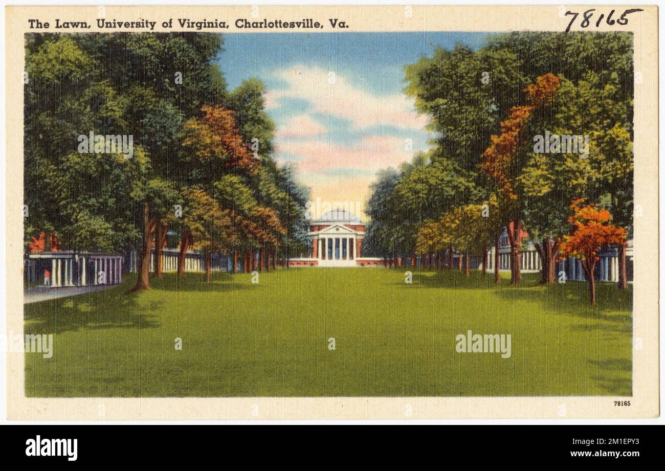 The lawn, University of Virginia, Charlottesville, Va. , Universities ...