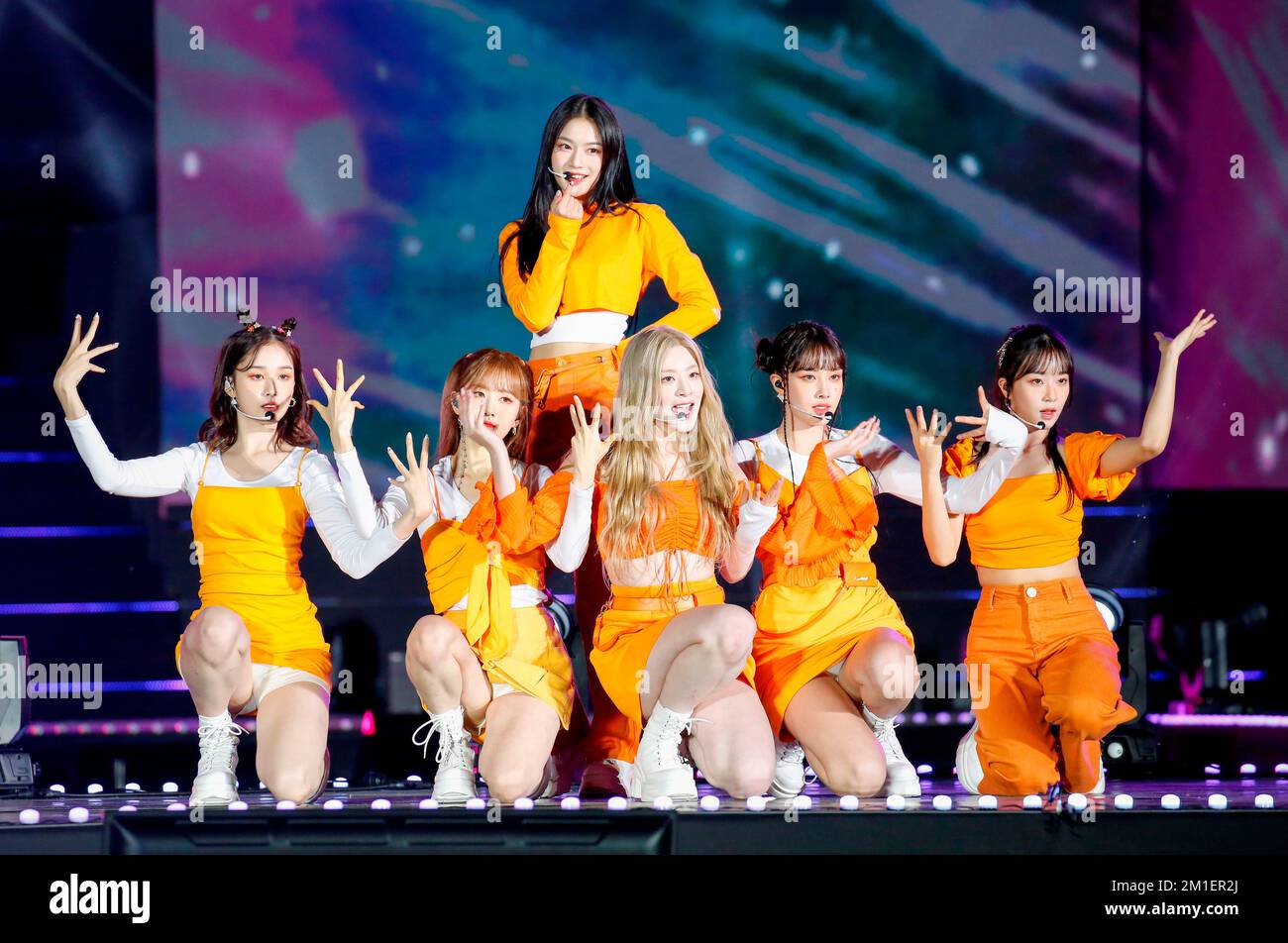 STAYC, Oct 7, 2022 : K-pop girl group STAYC performs during the-K Concert held as a part of K ...