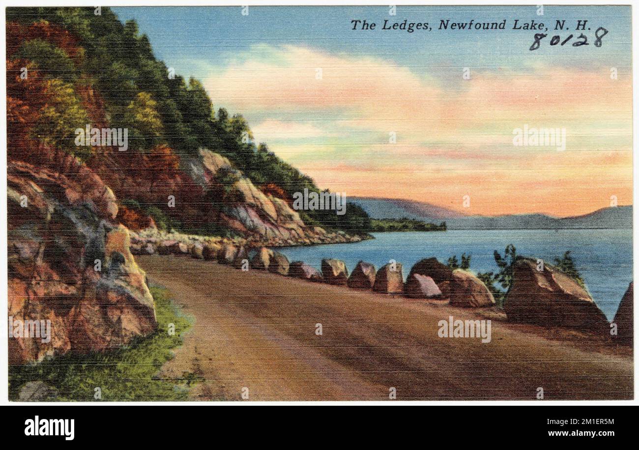 The ledges, Newfound Lake, N.H. , Roads, Lakes & ponds, Tichnor ...