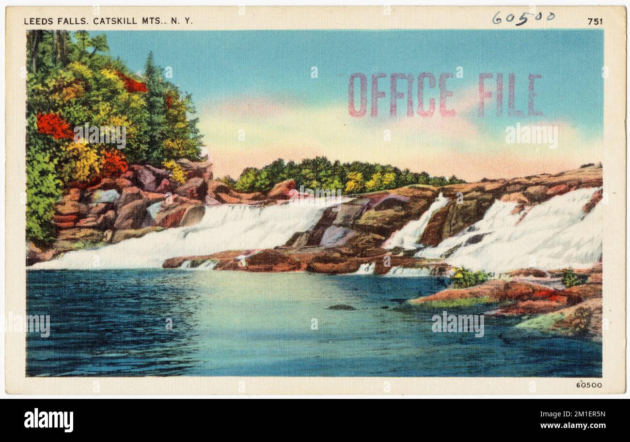 Leeds Falls, Catskill Mts., N. Y. , Waterfalls, Tichnor Brothers ...