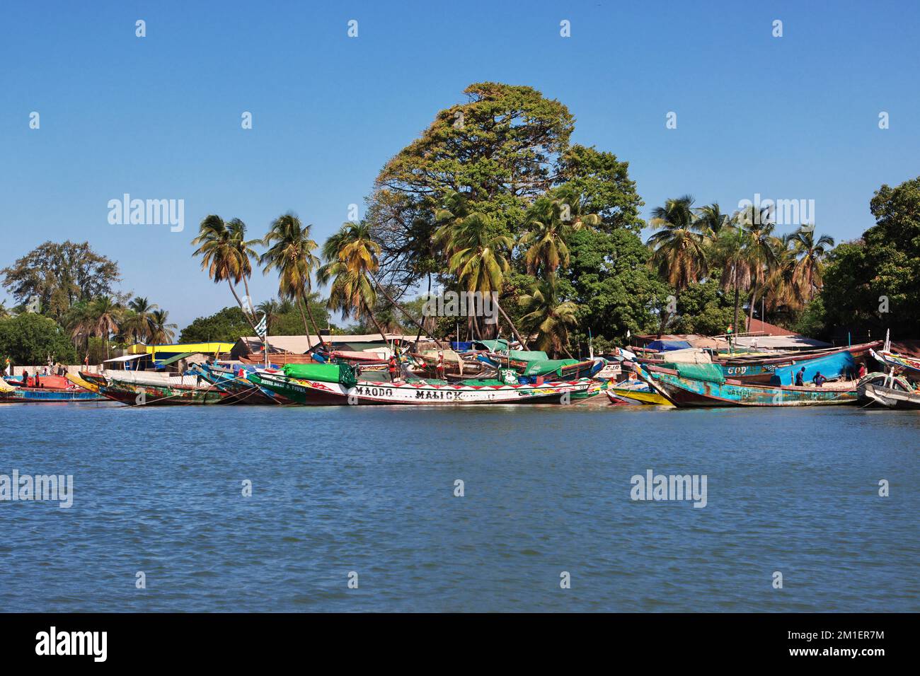 Small village on Casamance river, Ziguinchor Region, Senegal, West ...