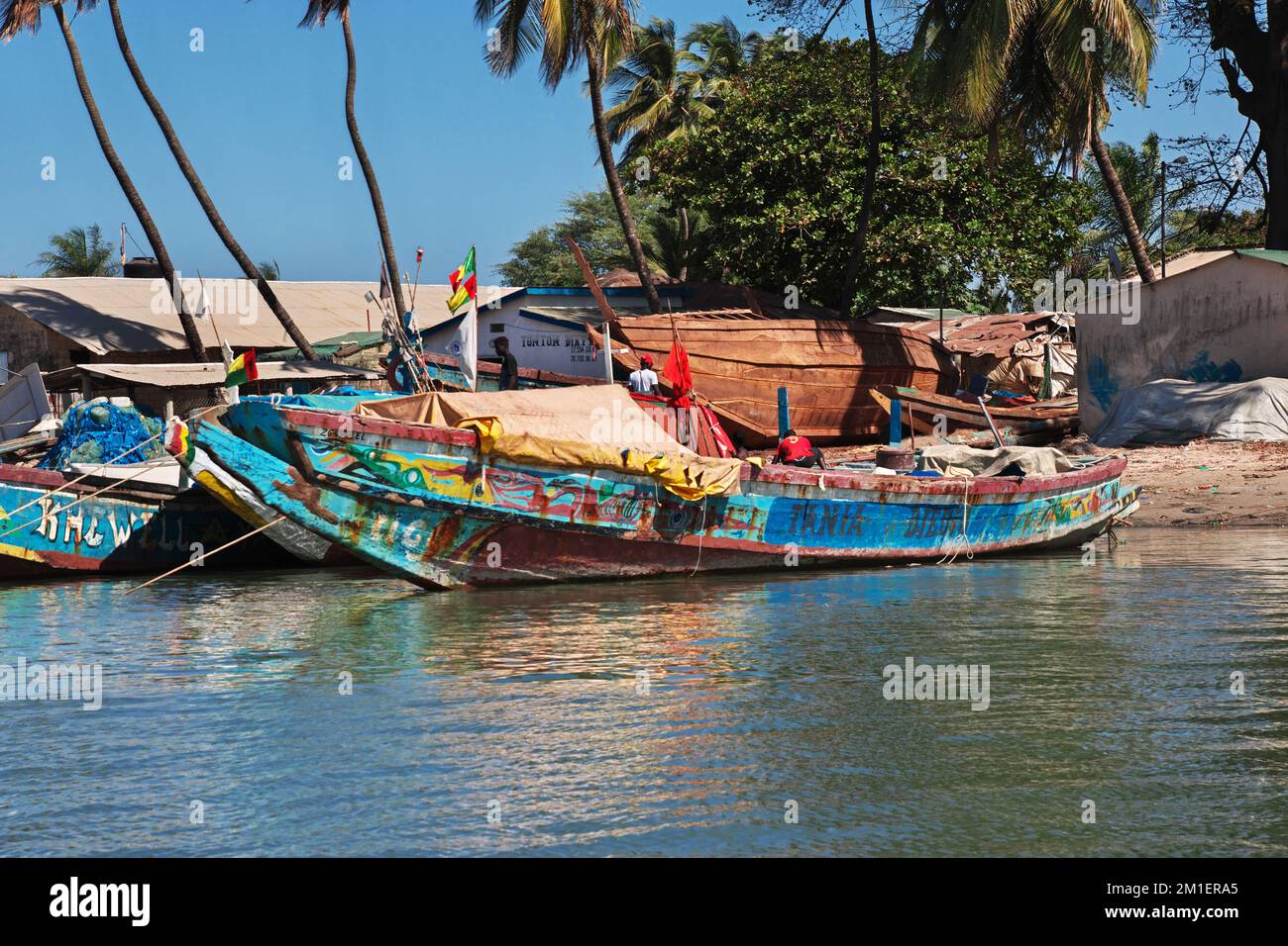 Small village on Casamance river, Ziguinchor Region, Senegal, West ...
