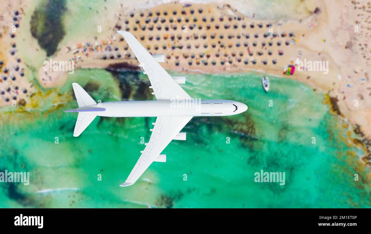 Flying over beach hotel resort hi-res stock photography and images - Alamy