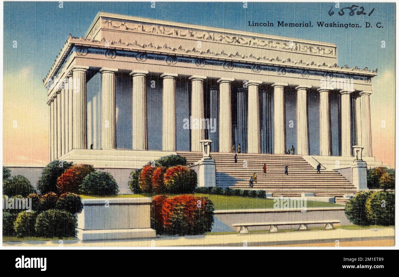 Lincoln Memorial, Washington, D. C. , Monuments & memorials, Tichnor Brothers Collection ...
