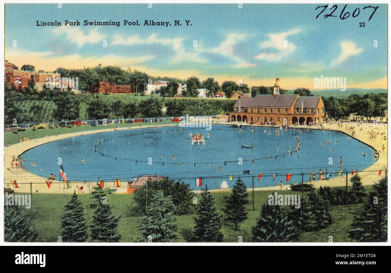 Lincoln Park swimming pool, Albany, N. Y. , Sports & recreation ...