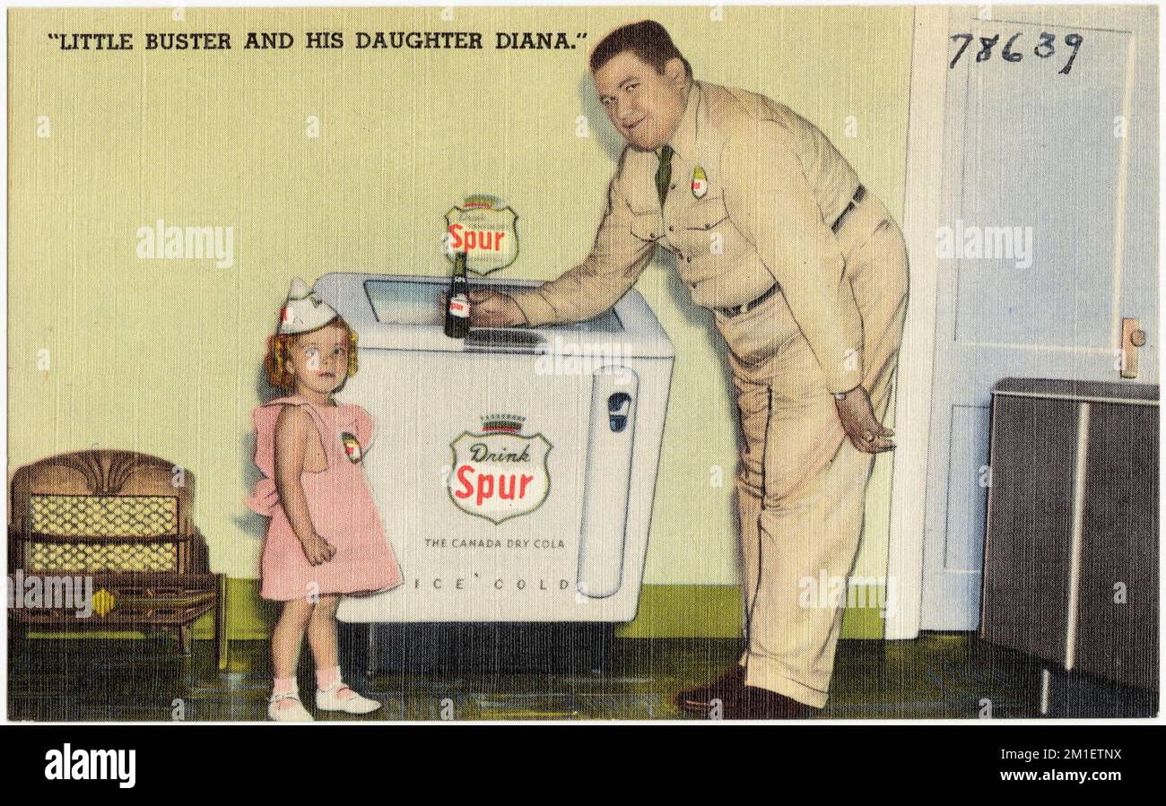 'Little buster and his daughter Diana.' , Tichnor Brothers Collection ...