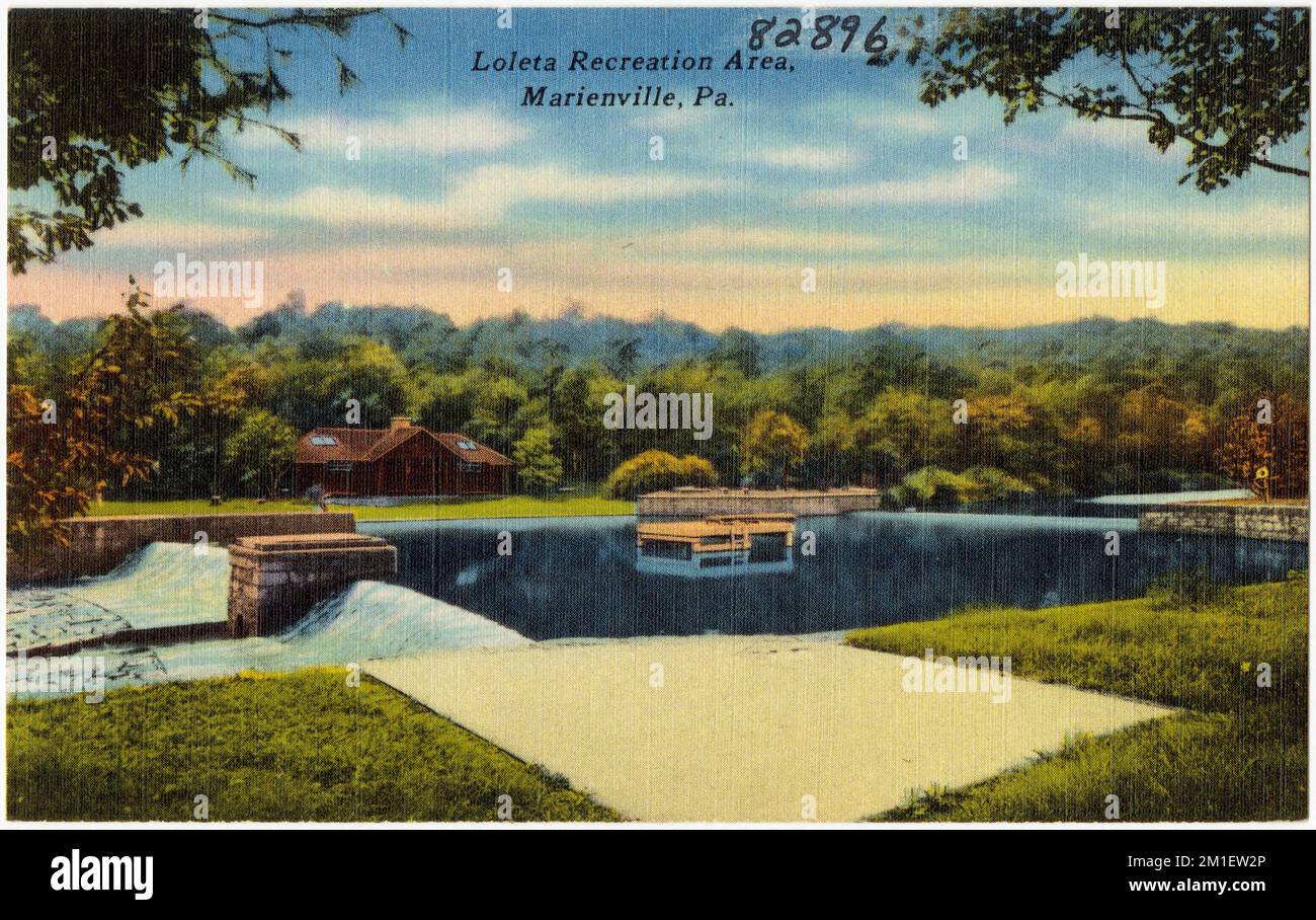 Loleta Recreation Area, Marienville, Pa. , Rivers, Tichnor Brothers ...