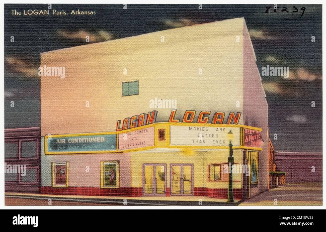 The Logan, Paris, Arkansas , Theaters, Tichnor Brothers Collection, postcards of the United ...
