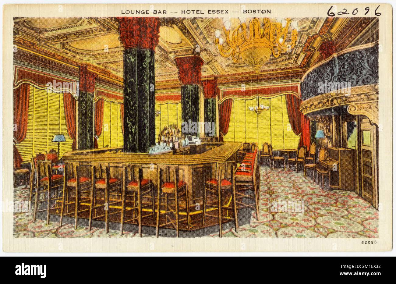 Lounge Bar -- Hotel Essex -- Boston , Hotels, Tichnor Brothers ...