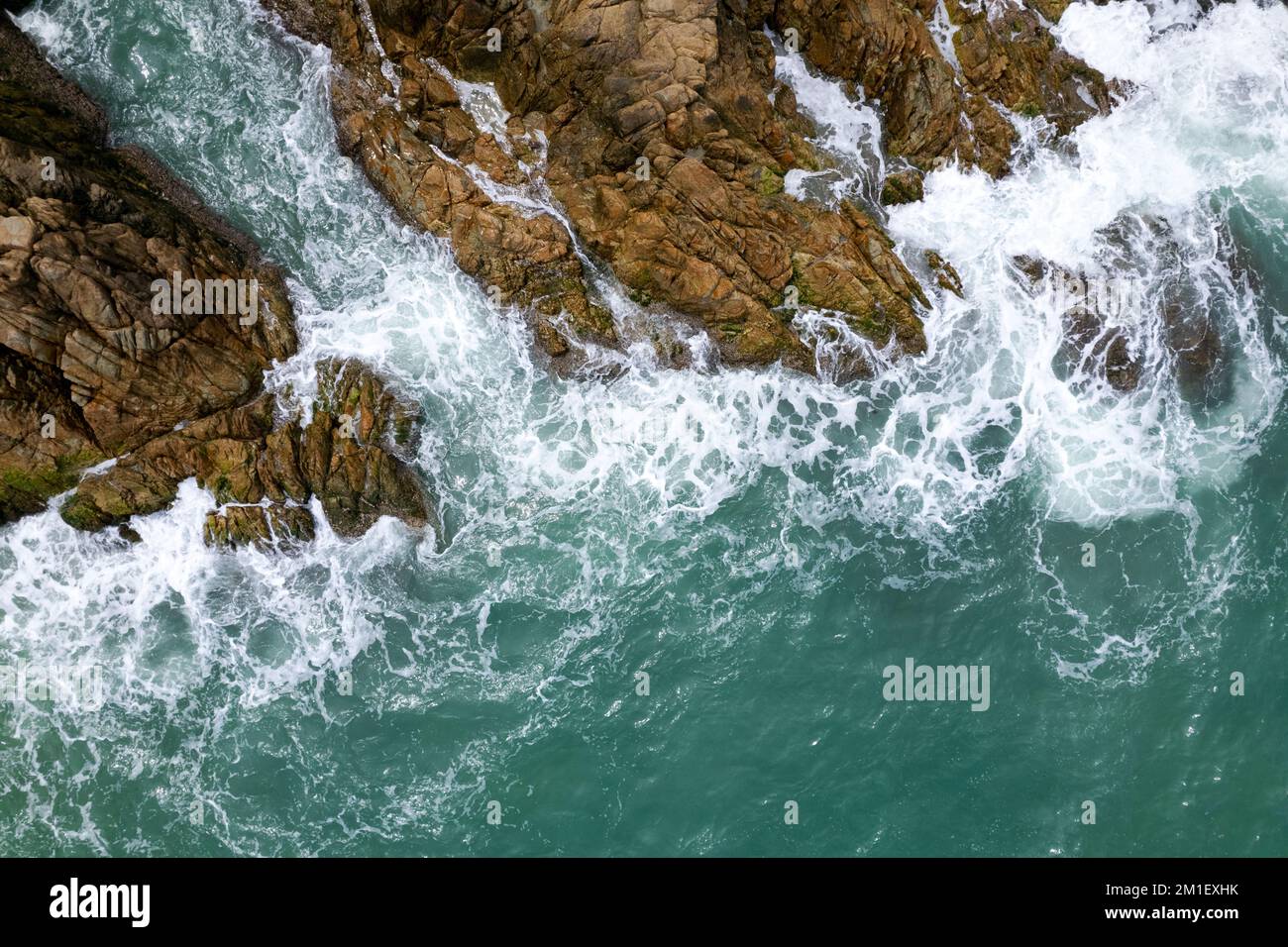 Aerial view of Amazing seashore at Phuket Thailand beautiful wave ...