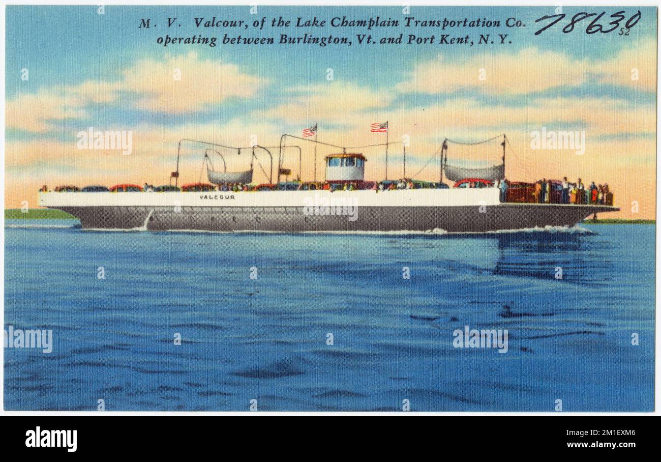 M. V. Valcour, of the Lake Champlain Transportation Co., operating ...