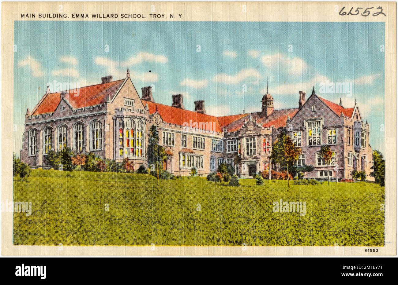 Main building, Emma Willard School, Troy, N. Y. , Schools, Tichnor Brothers Collection ...
