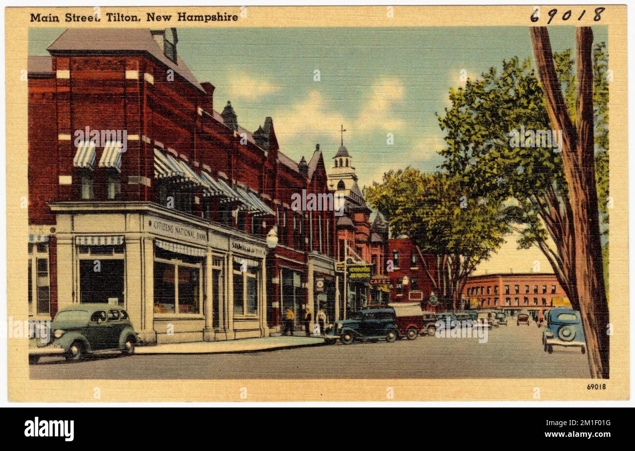 Main Street, Tilton, New Hampshire , Cities & towns, Tichnor Brothers ...