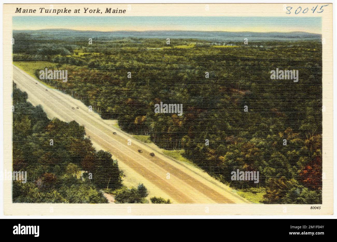 Maine Turnpike at York, Maine , Roads, Tichnor Brothers Collection ...