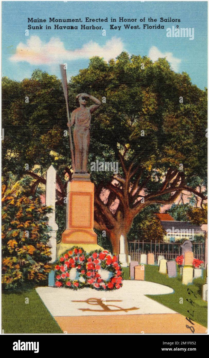 Maine Monument, erected in honor of the sailors sunk in Havana Harbor ...