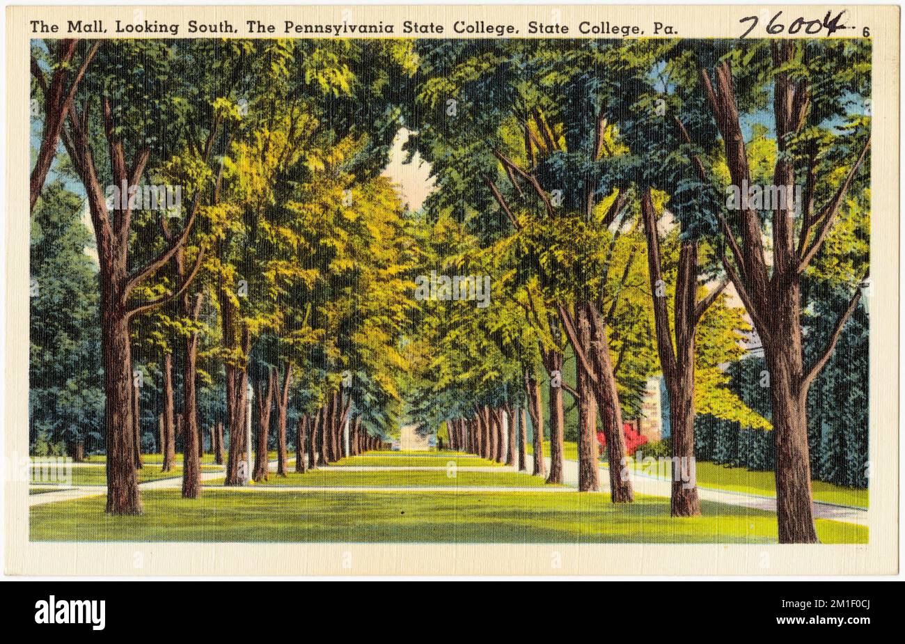 The Mall, looking south, The Pennsylvania State College, State College ...
