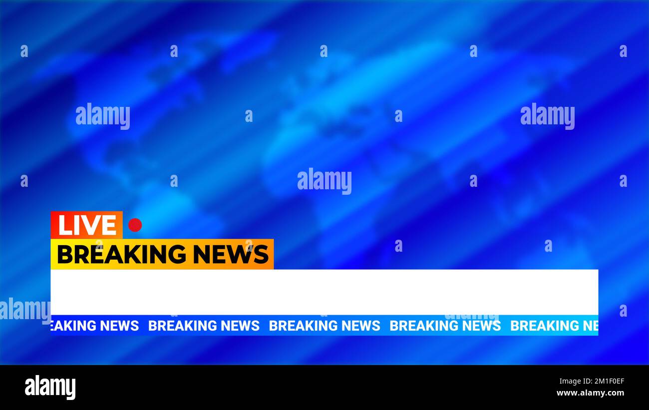 live news background with World map and headlines space Stock Photo - Alamy