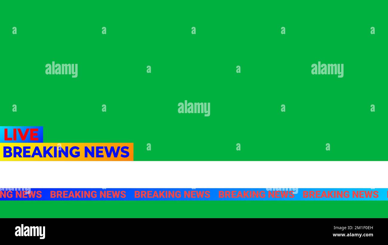 news green screen animation with live, breaking news and text space for ...