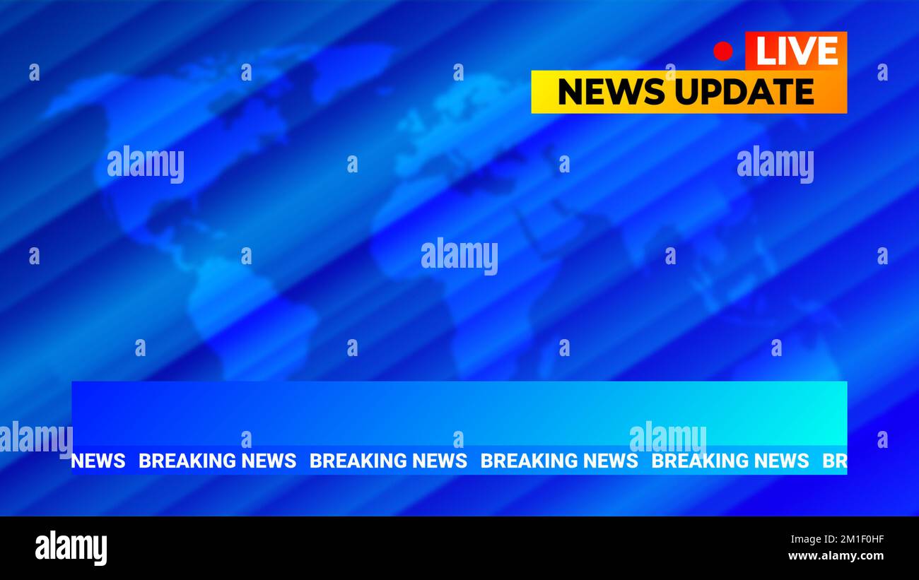 live news background with World map and headlines space Stock Photo - Alamy