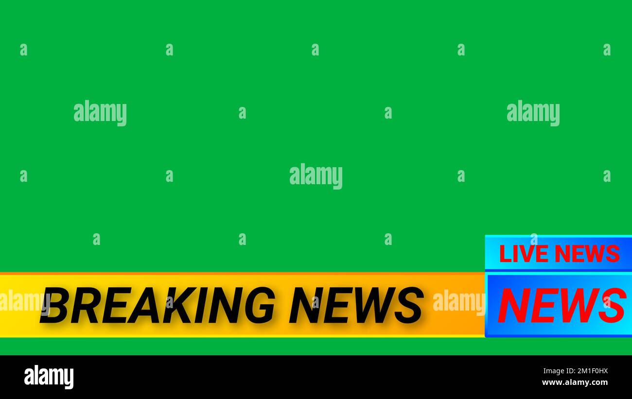 breaking news green screen illustration. news, daily updates and live ...