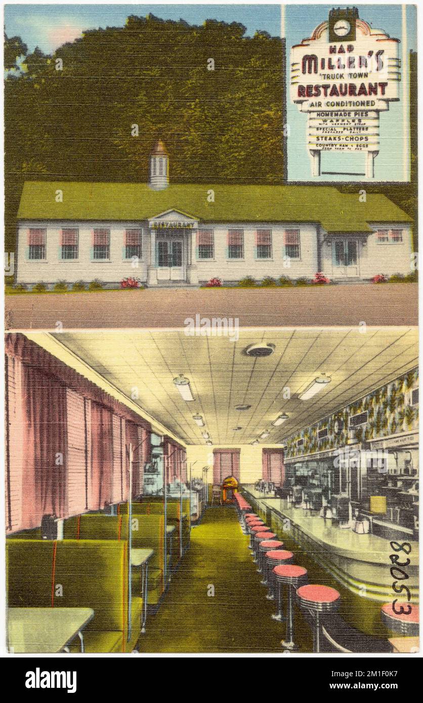 Map Miller's 'Truck Town' Restaurant , Restaurants, Tichnor Brothers ...