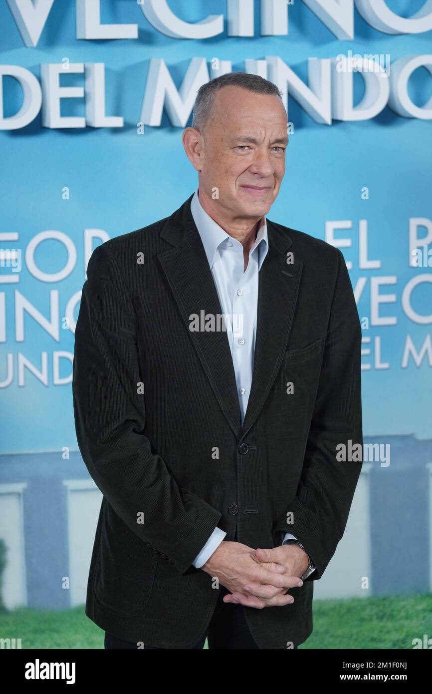Madrid, Spain. 12th Dec, 2022. Actor Tom Hanks at photocall film “El ...