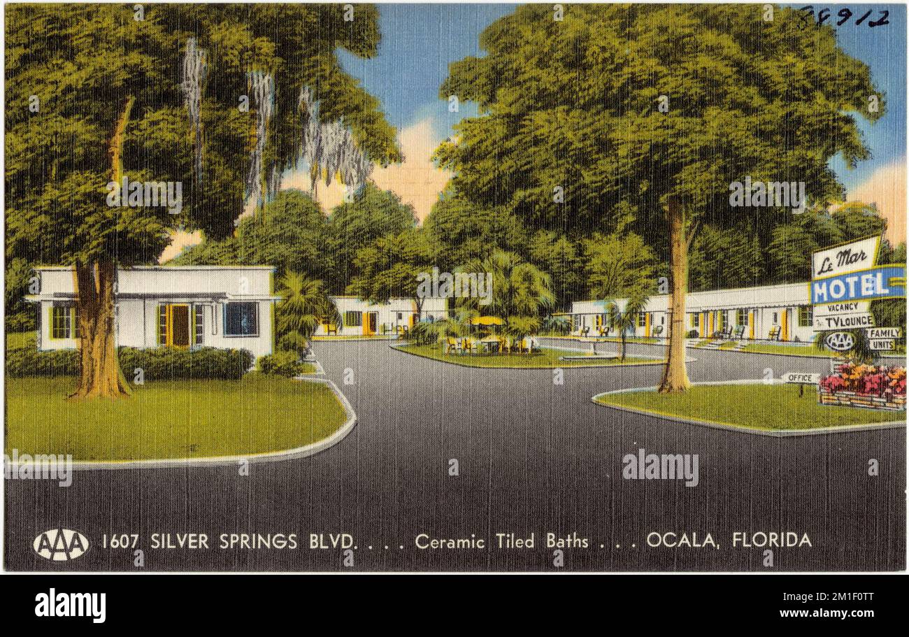 Le Mar Motel, 1607 Silver Springs Blvd, ceramic tiled baths, Ocala ...
