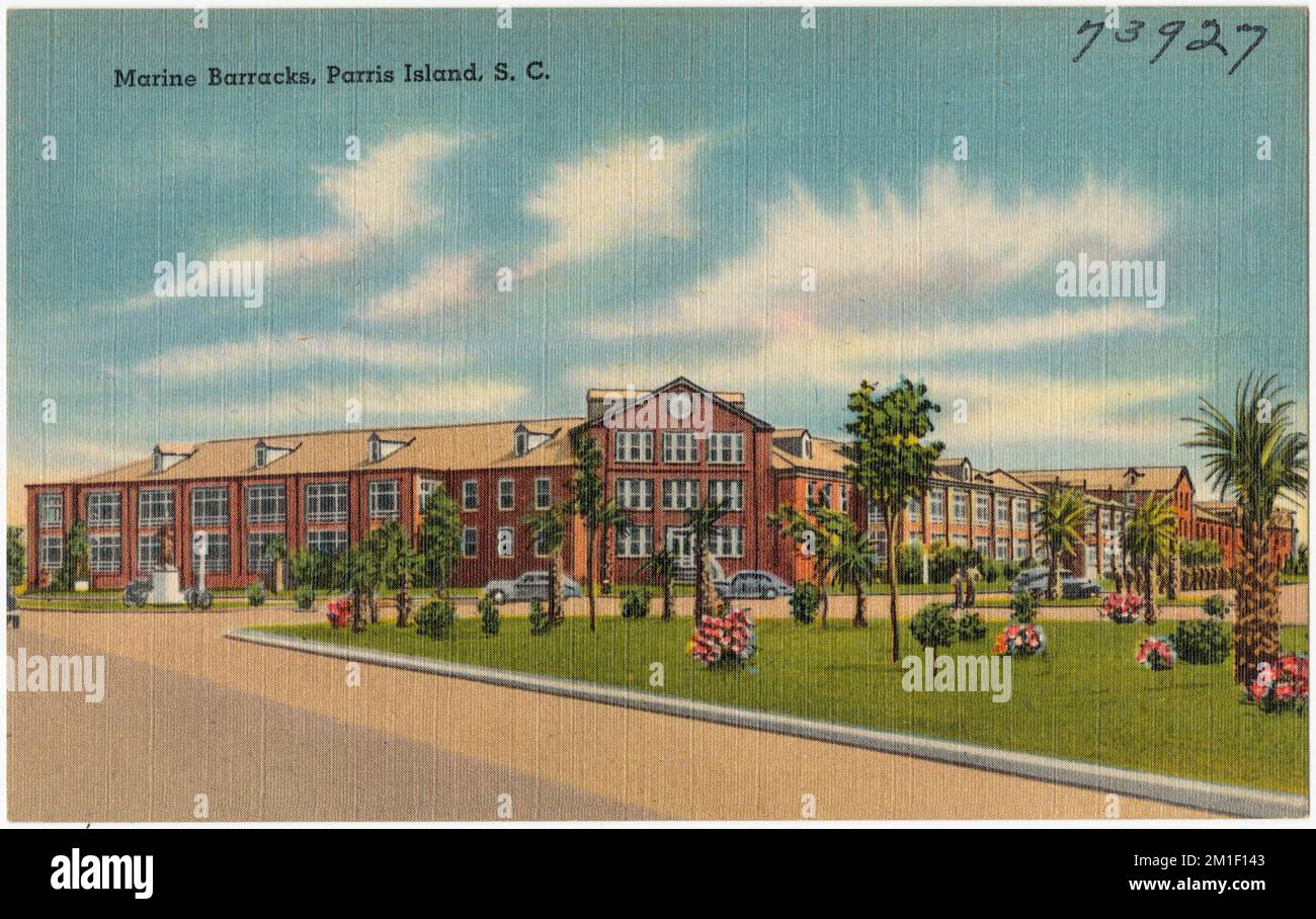 Marine Barracks, Parris Island, S. C. , Military facilities, Tichnor ...