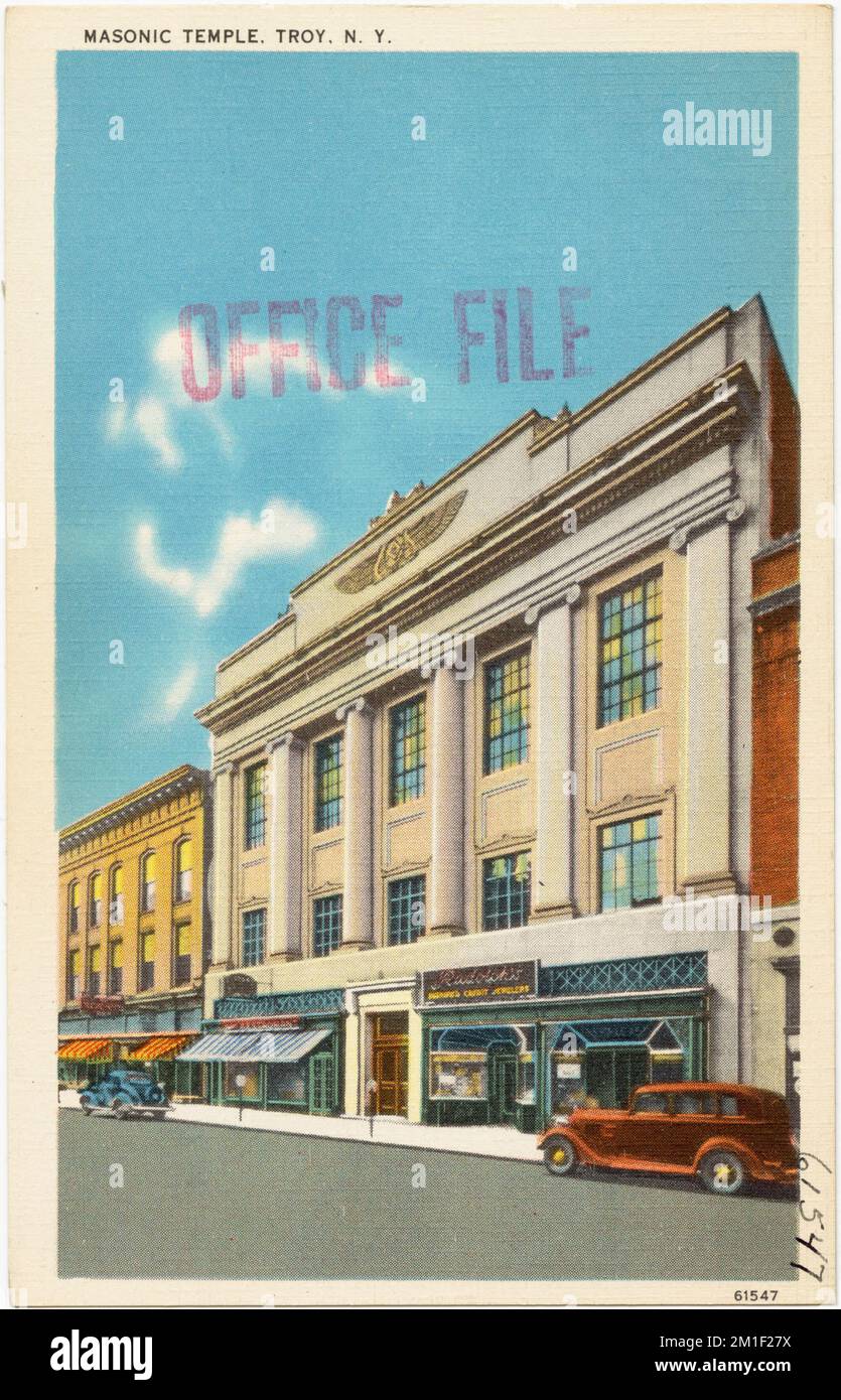Masonic Temple, Troy, N. Y. , Organizations' facilities, Tichnor ...