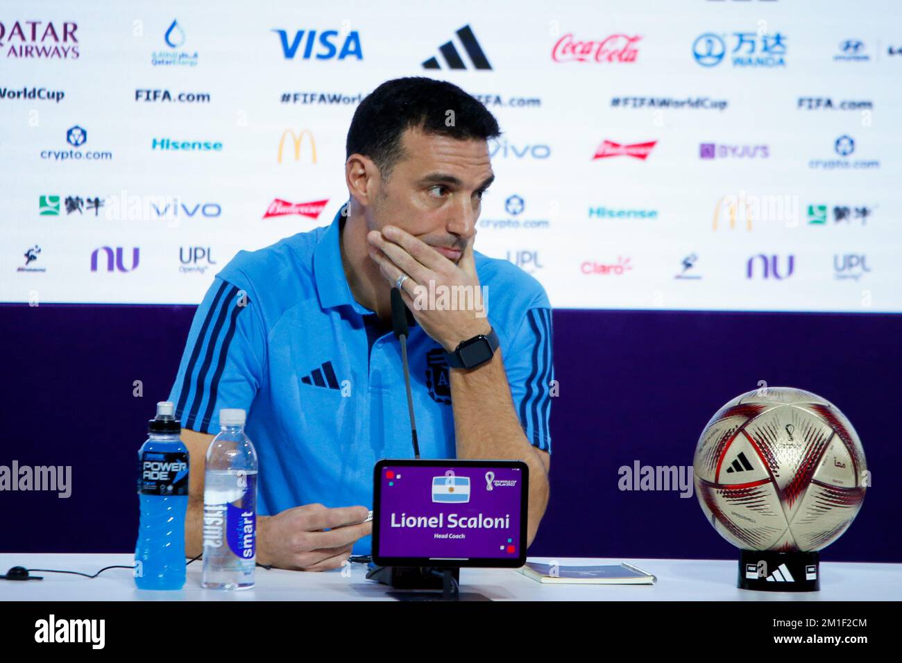 Doha, Qatar. 12th Dec, 2022. Lionel Scaloni coach of Argentina during a ...