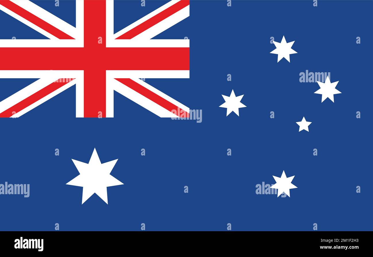 Vector flat colored Australian flag Stock Vector Image & Art - Alamy